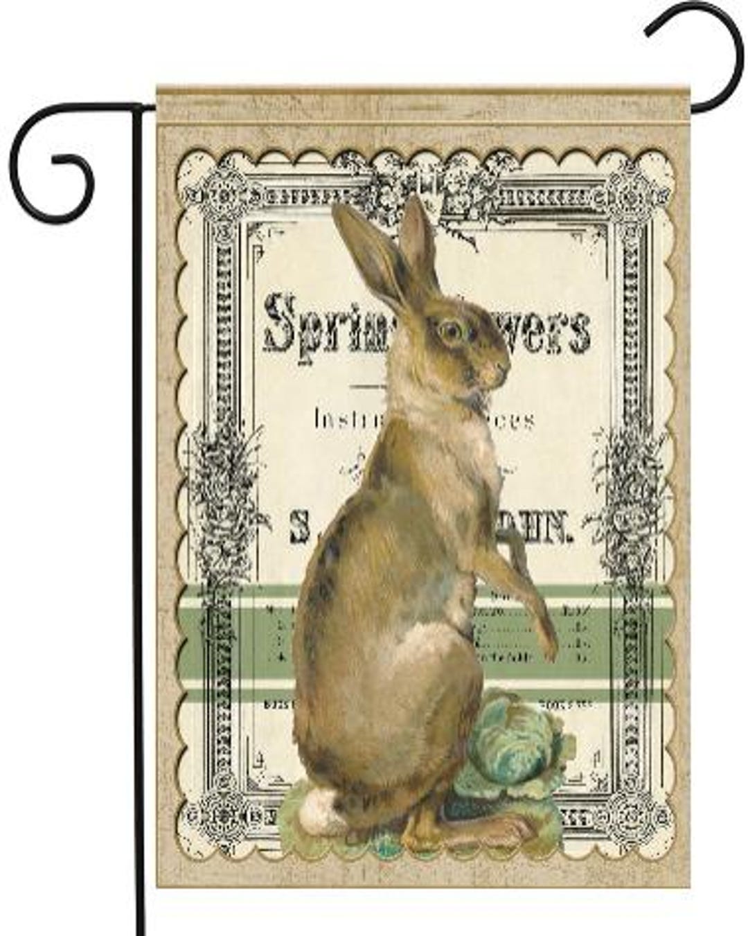 Spring Showers Brown Rabbit Garden Flag #G2444 - Etsy