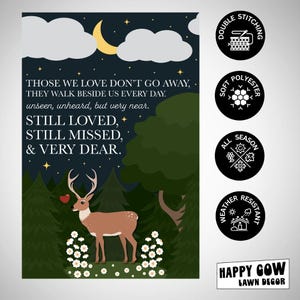 In Loving Memory Deer Double-sided Garden Flag 12x18 Fall Yard Decor ...