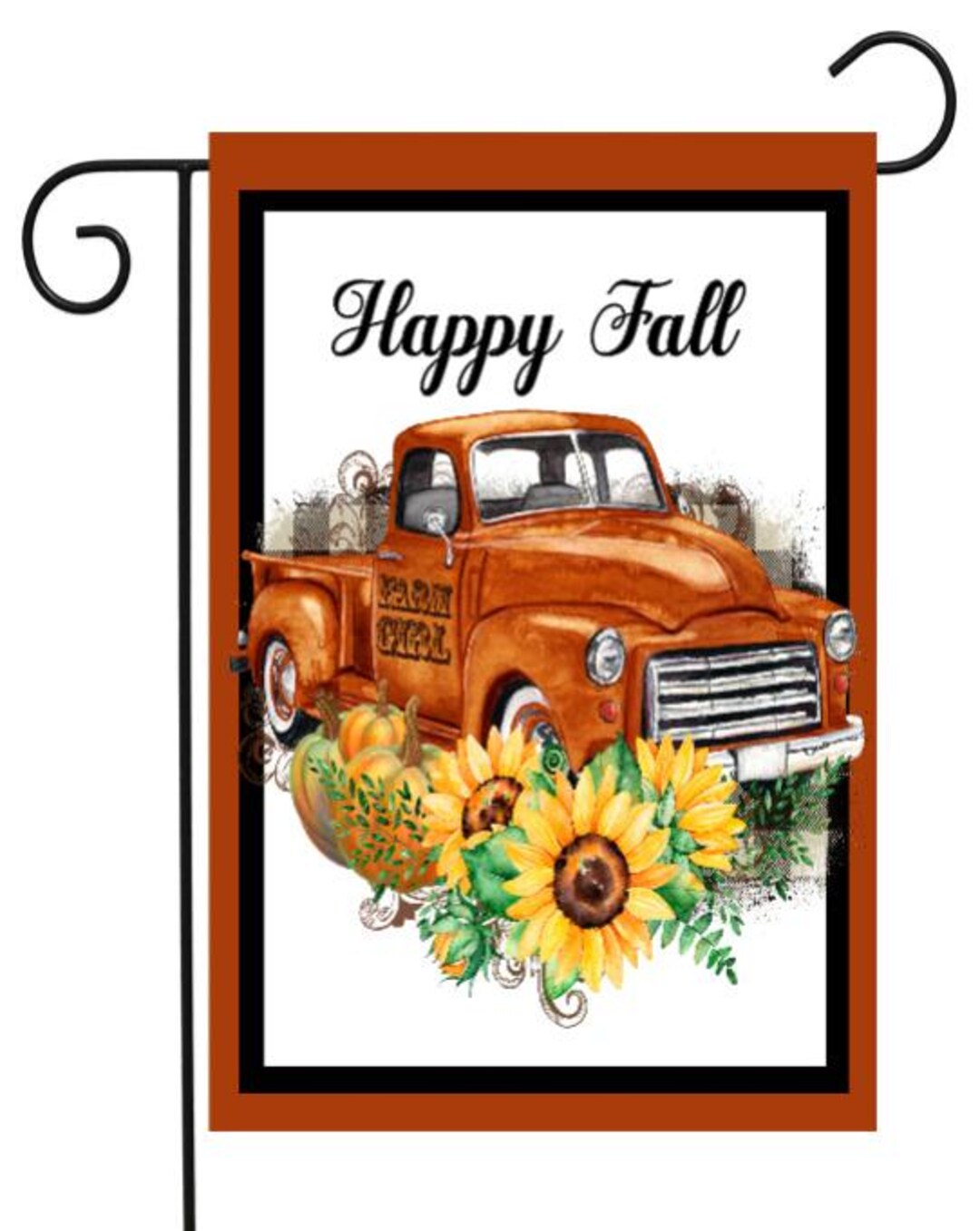 Happy Fall Pick up Truck Garden Flag #G1646 - Etsy