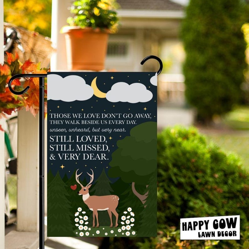 In Loving Memory Deer Double-sided Garden Flag 12x18 Fall Yard Decor ...