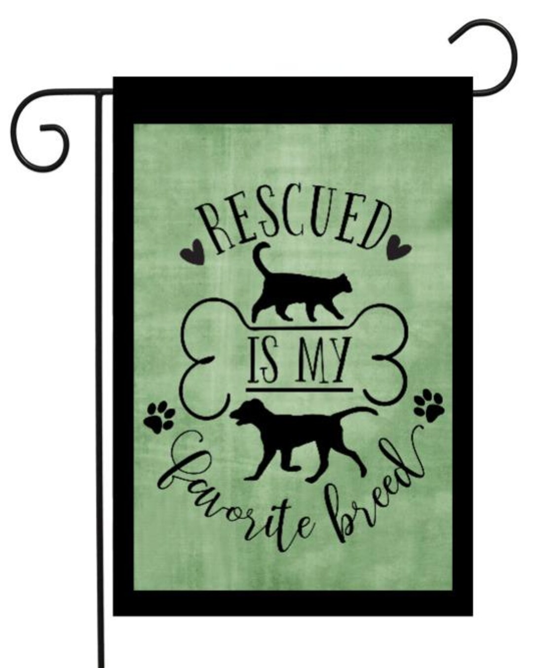 Rescued is My Favorite Breed Garden Flag #G1227 - Etsy