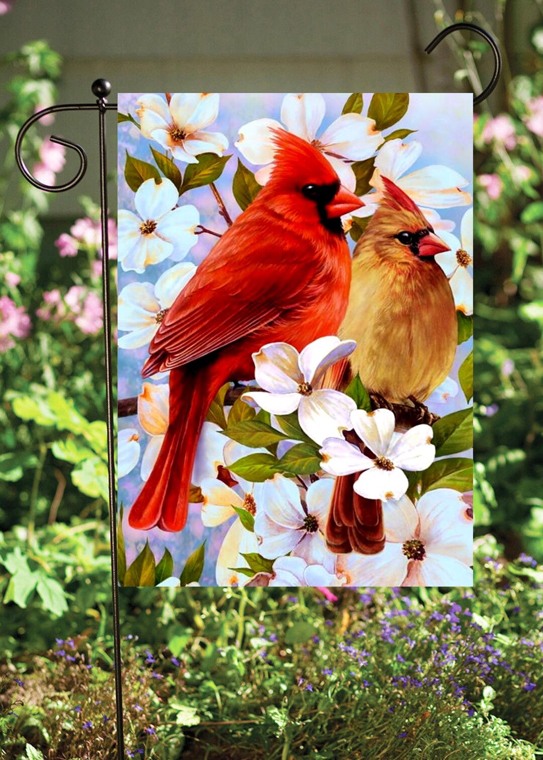 Cardinal Pair Garden Flag #G1332 ~ 12x18 ~ Double Sided - High Quality ...