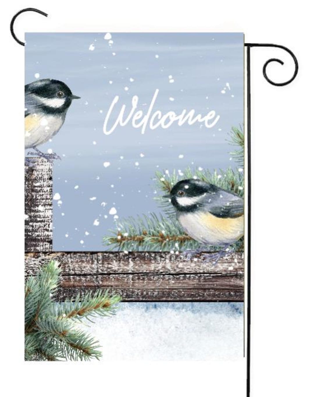 Welcome Little Chickadees Garden Flag #G2381 - Etsy