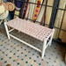 Moroccan Bench in Wood and Brown Leather Moroccan Bench in Solid Wood ...