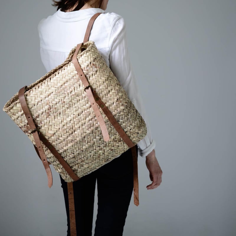 Straw Basket Backpack - Etsy