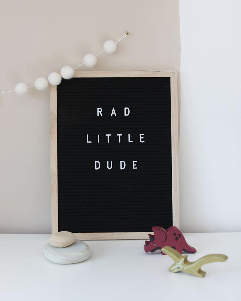 Sage Green Felt Message Board With Letters - Customisable Sign for Home ...