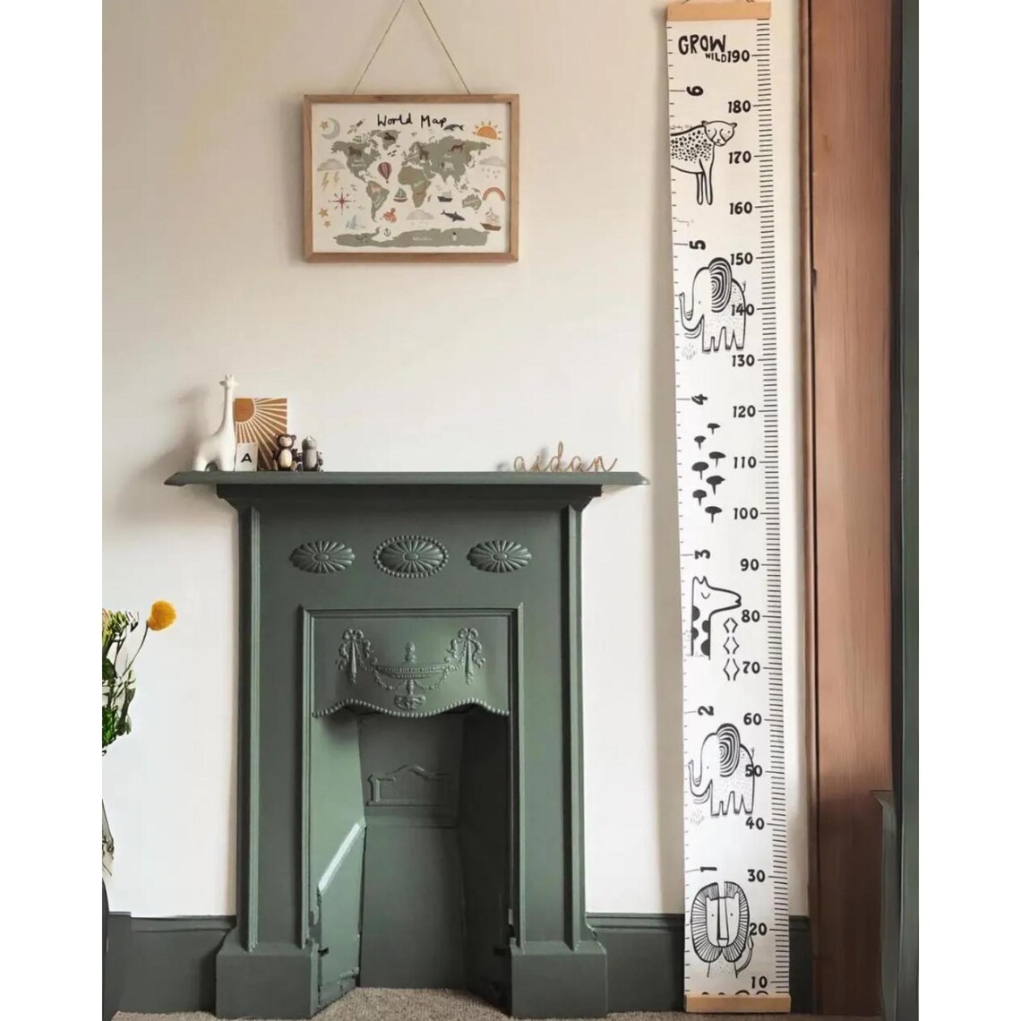 Alligator Height Chart Cute Growth Chart for Children Cartoon ...