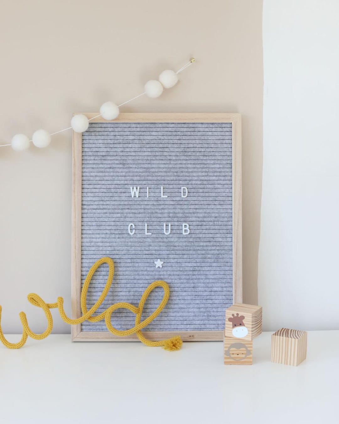 Light Grey Felt Message Board Wall Decor, Menu Display, Kitchen Sign - Etsy