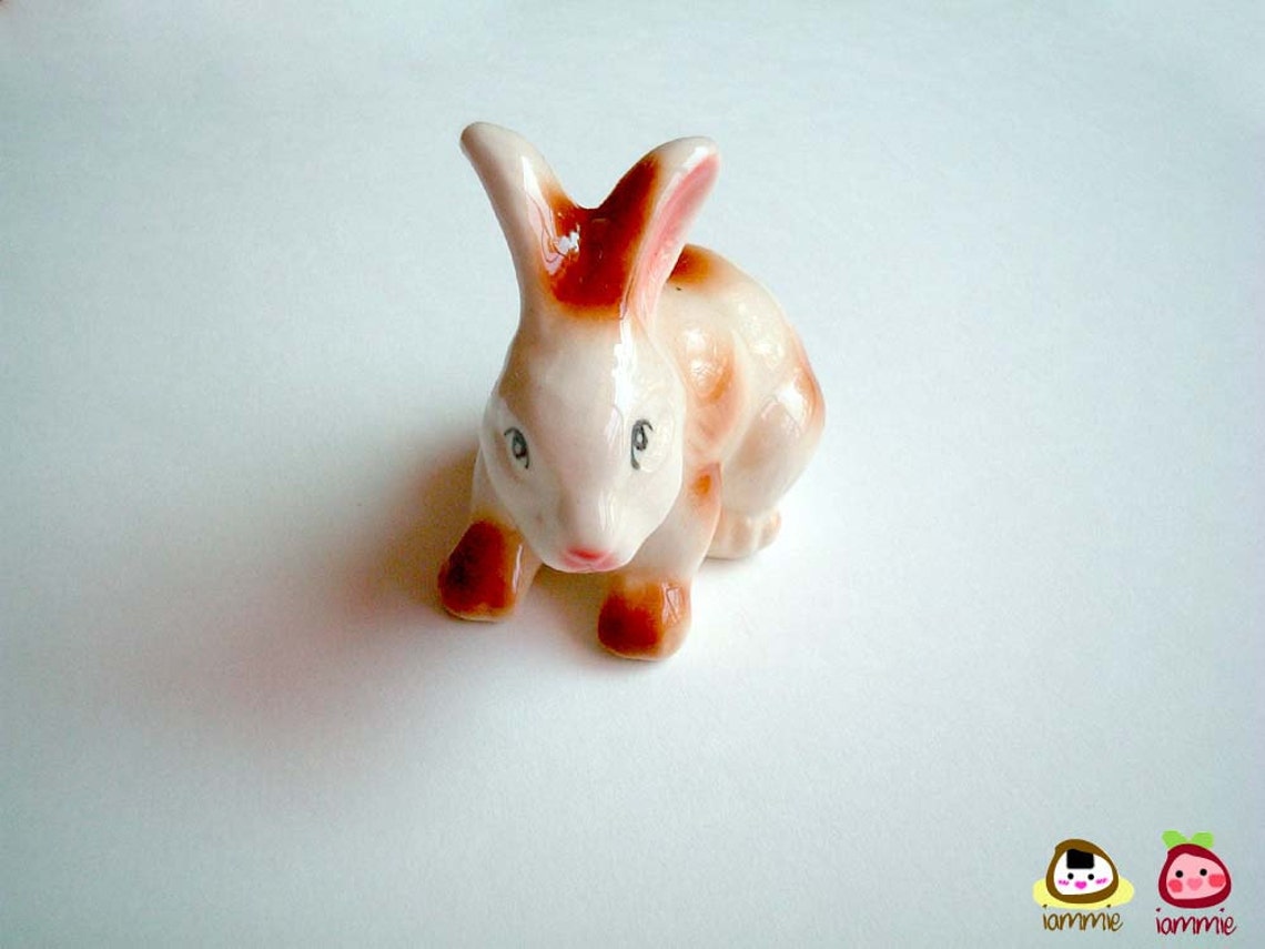 Rabbit Figure Ceramic Rabbit Miniature Rabbit Bunny Figure - Etsy