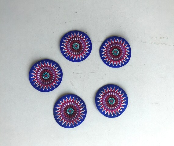 Round Hmong Patch Crafting Quilting Patches Craft Hill | Etsy