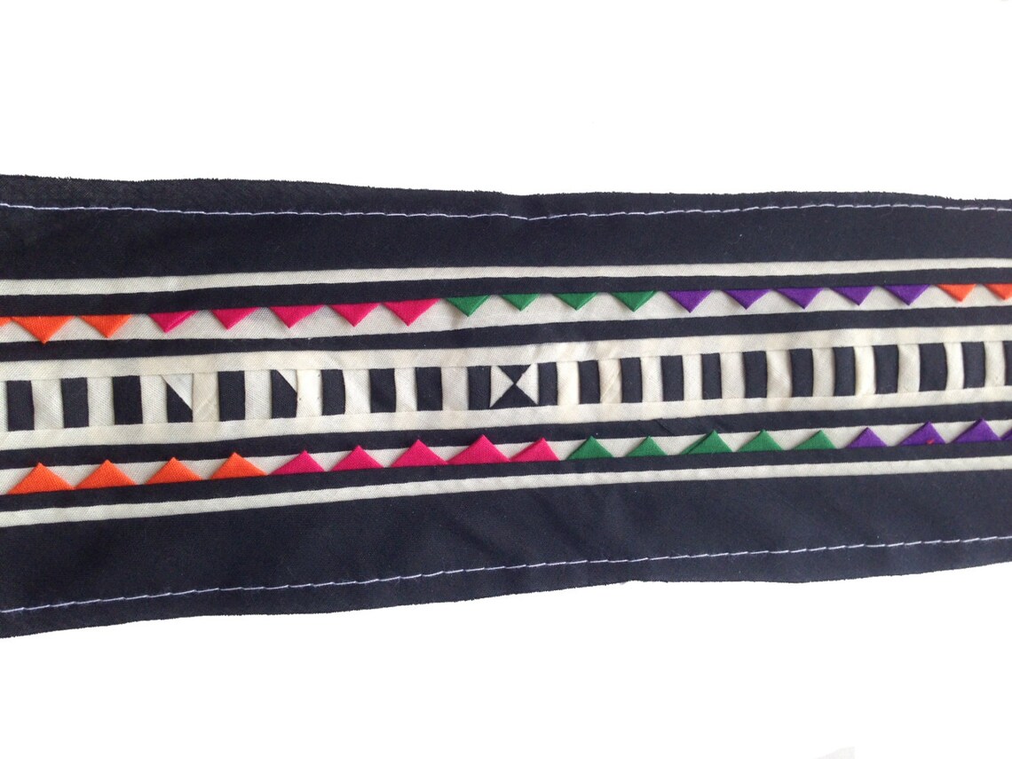 Black Quilt Hmong Fabric Hmong Textile Lisu Textile | Etsy