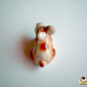 Rabbit Figure, Ceramic Rabbit, Miniature Rabbit, Bunny Figure, White ...