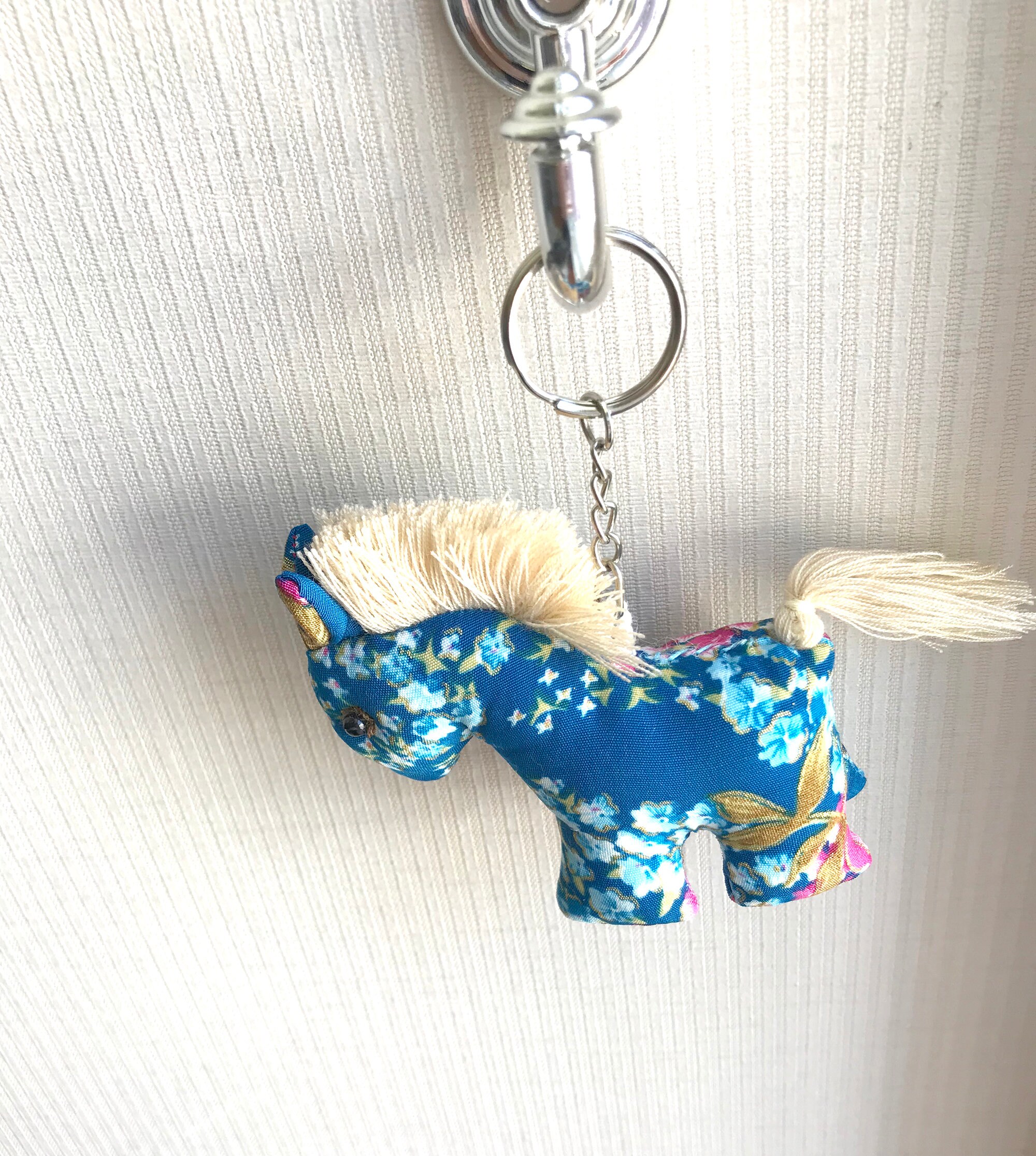 Little Pony, Horse, Blue, White, Cute, Key Chain, Fabric Horse, Fabric ...