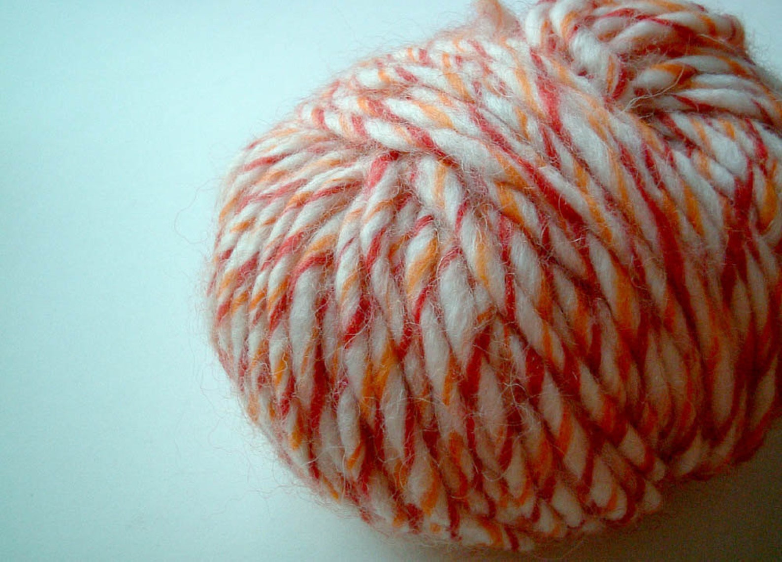 Yarn Red White Orange Wool Acrylic Alpaca Spiral Yarn - Etsy