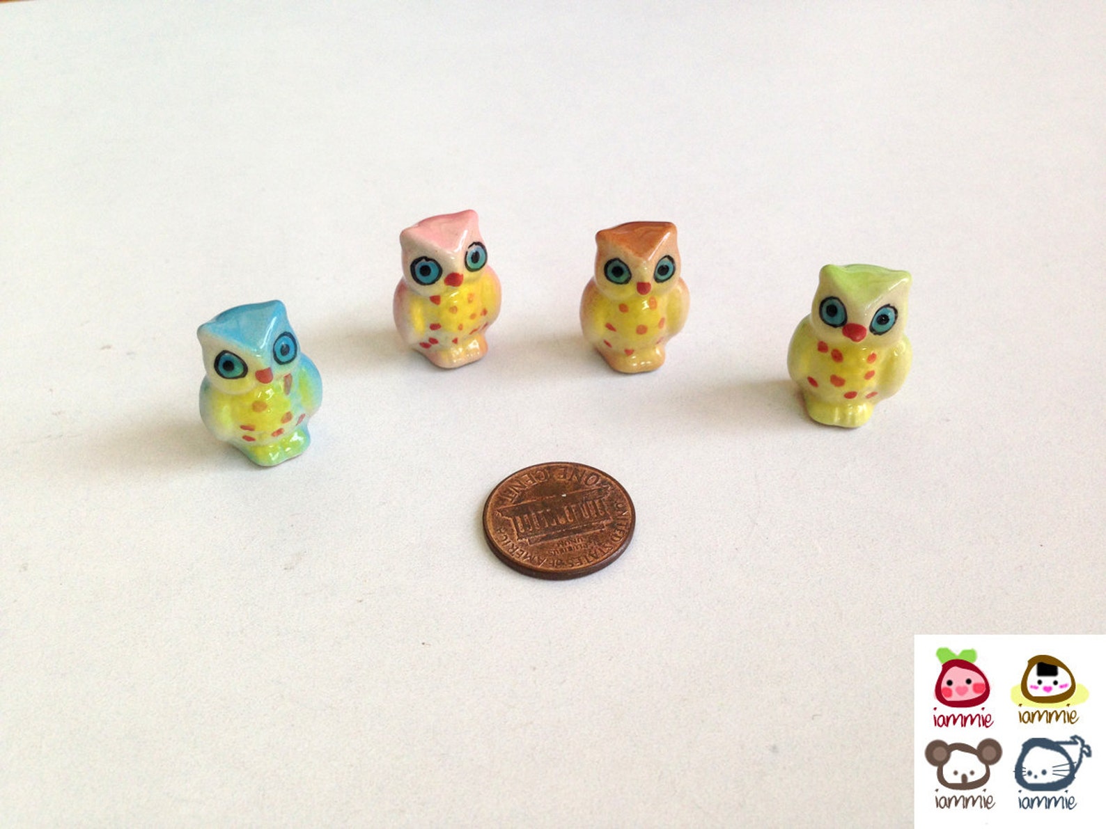 Miniature Owl Figurine Miniature Ceramic Owl Ceramic Owl - Etsy