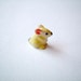 Miniature Mouse Figurine, Yellow, Ceramic Animal, Little Animal, Tiny ...