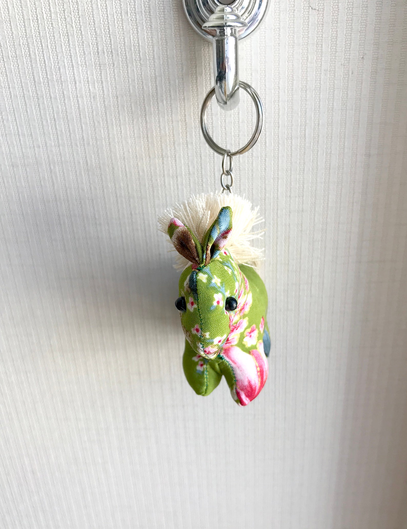 Horse Keychain Pony Green Key Chain Fabric Horse Little | Etsy