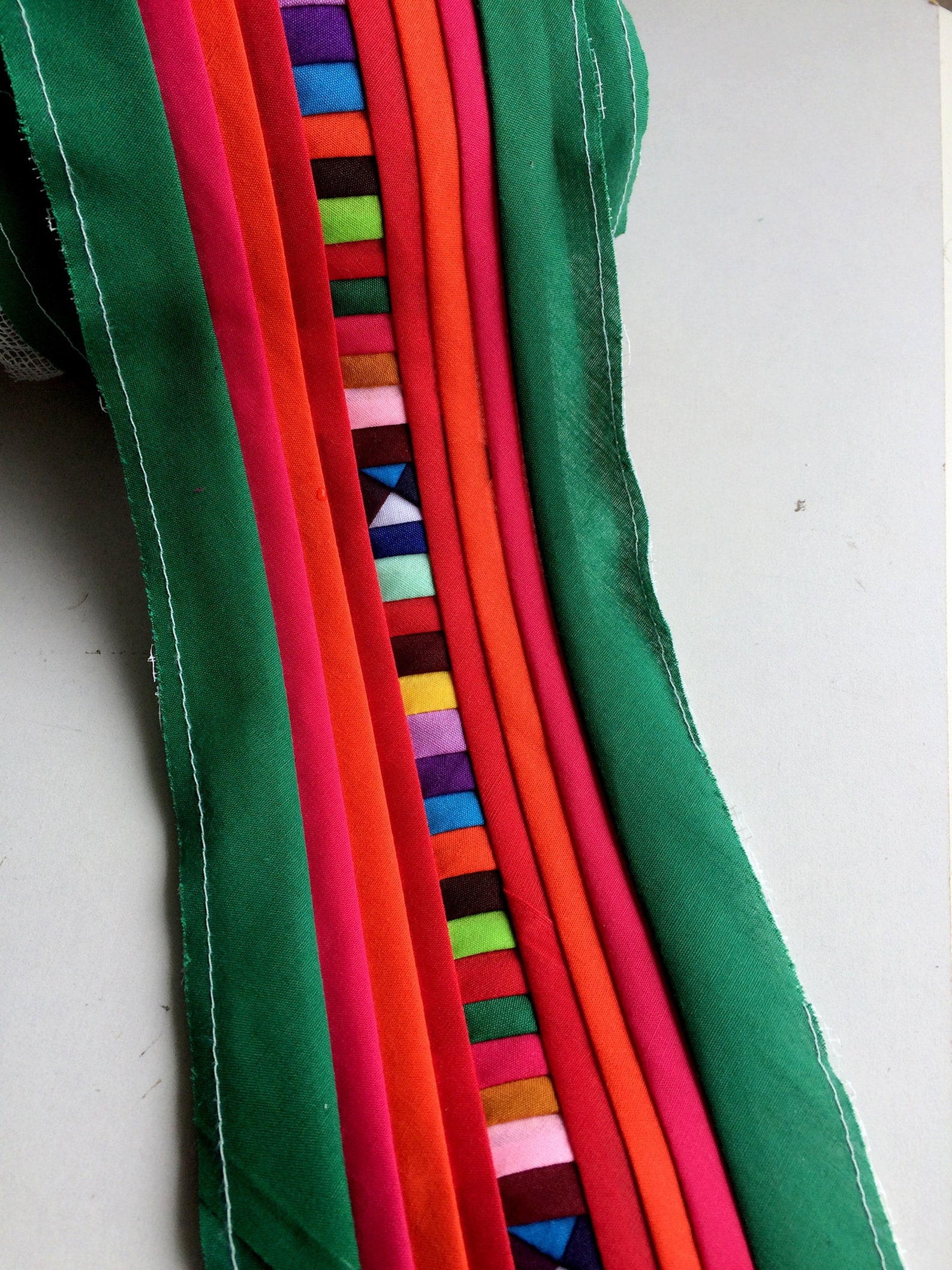 Hmong Fabric, Green, Hmong Textile, Lisu Textile, Quilt, Fabric, Yellow ...