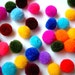 Mini Assorted Yarn Pom Poms: Handmade, Beads, Buttons, Sweets, Yarn ...
