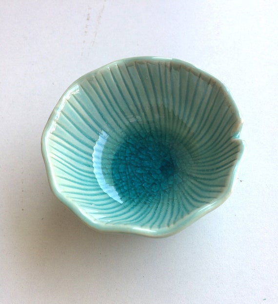 Ceramic Bowl Ceramic Plate Light Blue Lotus Leaf Ceramic - Etsy