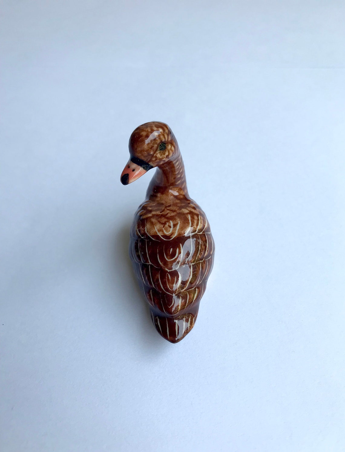 Little Brown, Ceramic Duck, Tiny Animal, Mini Animal, Little Animal ...