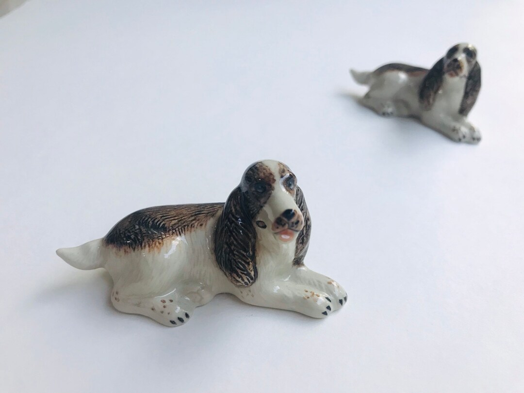 Dog Figure, Miniature, English Springer Spaniel, English Spaniel, White ...