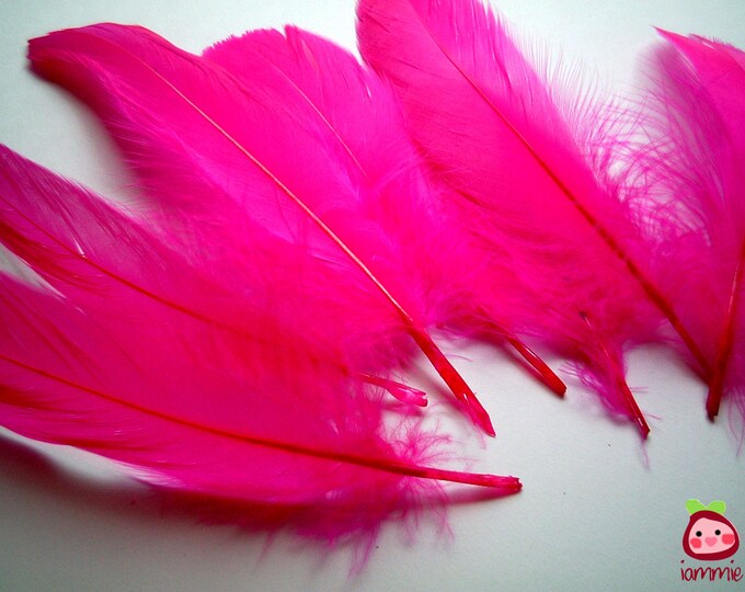 Neon Pink, Bright Pink, Fake Feathers, Artificial Feather, Faux Feather ...