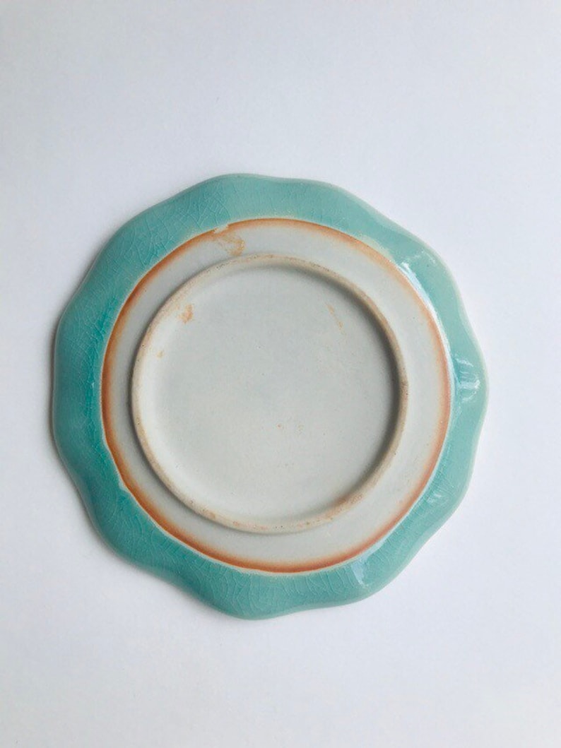 Ceramic Plate Ceramic Light Blue Lotus Ceramic Dish - Etsy Canada