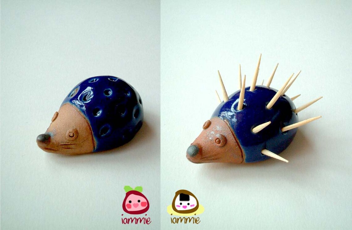 Dark Brown Ceramic Porcupine Hedgehog Porcupine Figure - Etsy