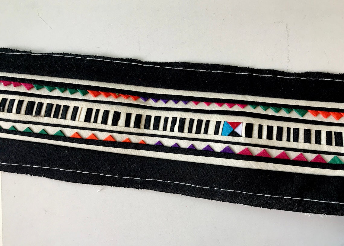 Black Quilt Hmong Fabric Hmong Textile Lisu Textile | Etsy