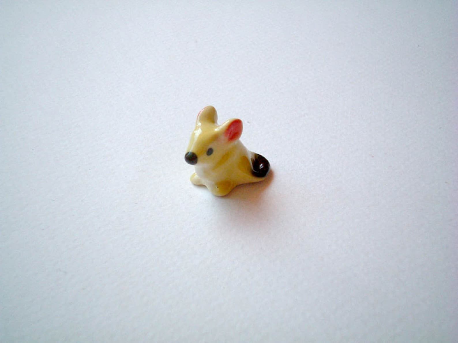 Miniature Mouse Figurine Yellow Ceramic Animal Little - Etsy
