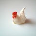 White Ceramic Chicken : Ceramic Hen Ceramic Rooster Mini - Etsy
