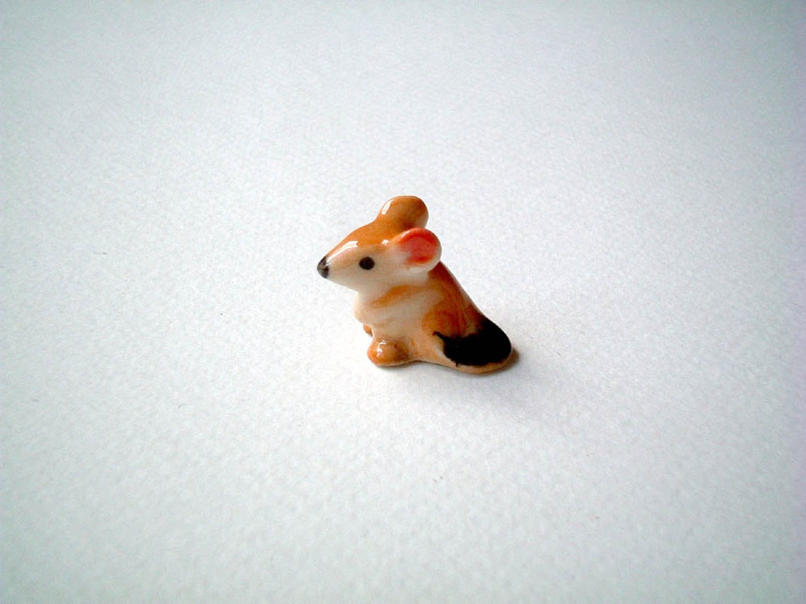 Little Brown Ceramic Mouse: Ceramic Animal Little Animal - Etsy