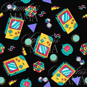 Retro Gamer 90s Retro Seamless Digital File - Instant Download - Etsy