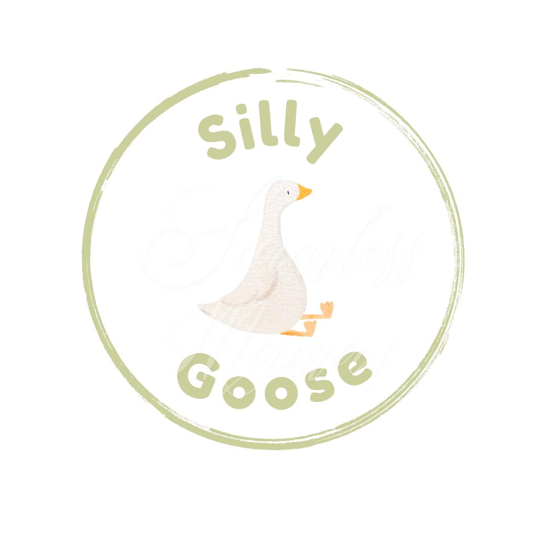Silly Goose Green Text Graphic Digital File - Instant Download - Etsy