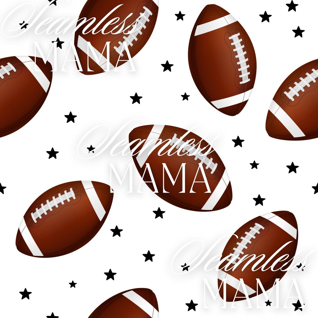 Football Star Seamless Repeat Pattern Digital File - Instant Download ...