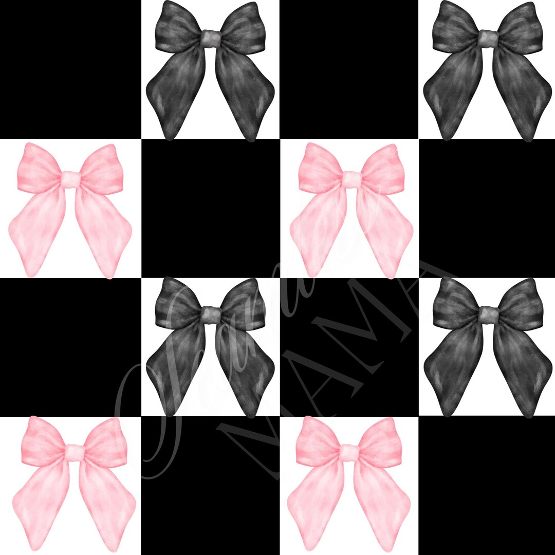 Pink and Black Check Repeat Pattern Seamless Digital File - Instant ...