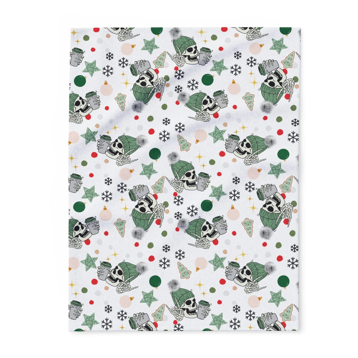 Punk Rock Skull Christmas Seamless Pattern Repeating Digital File ...