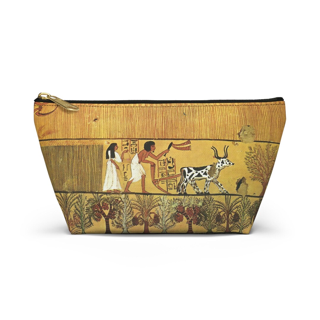 Egyptian Art Zipper Pouch: Agriculture Scene, Egyptologist Gift - Etsy