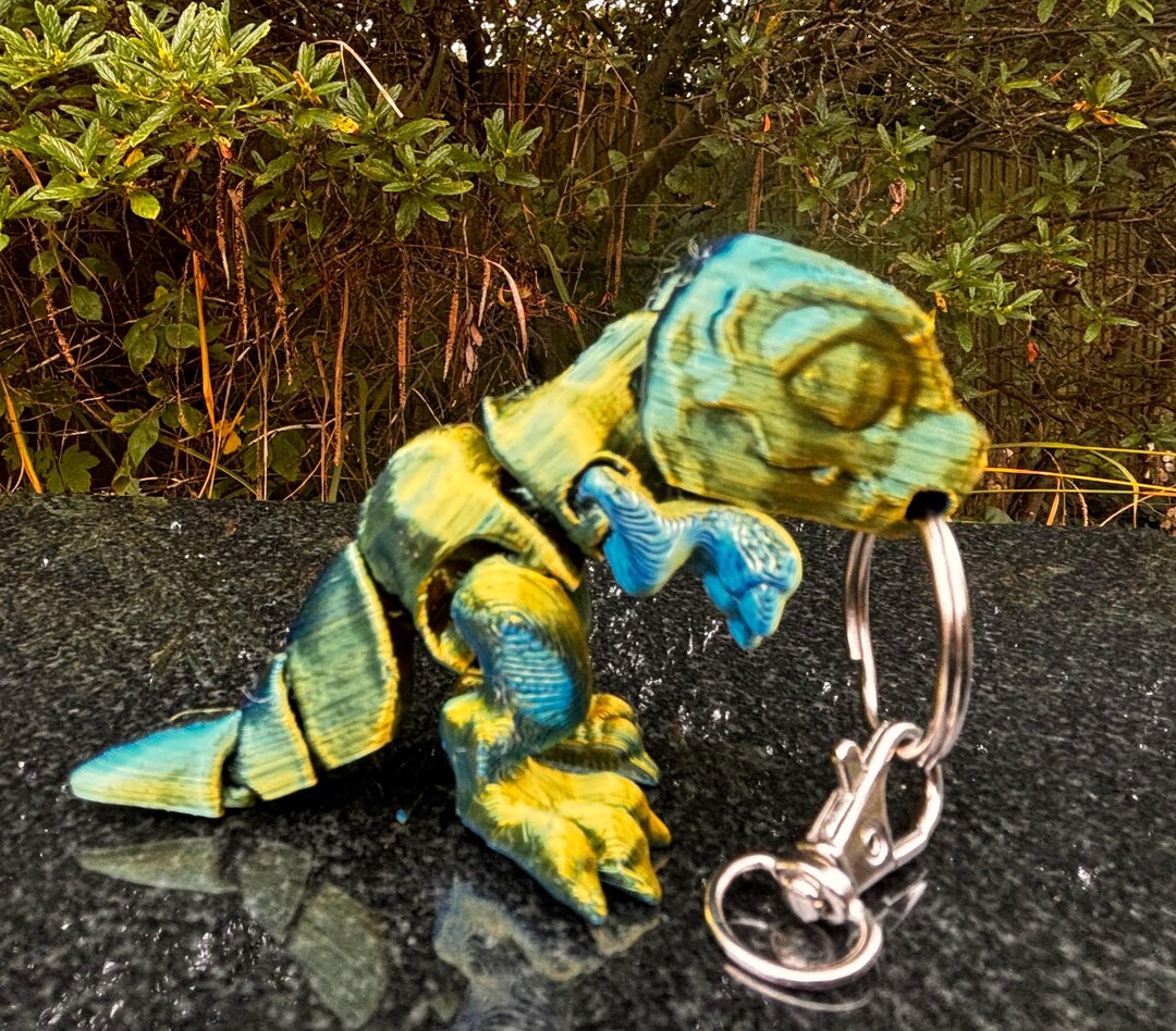 3d Printed T-rex Dinosaur Keyring - Etsy