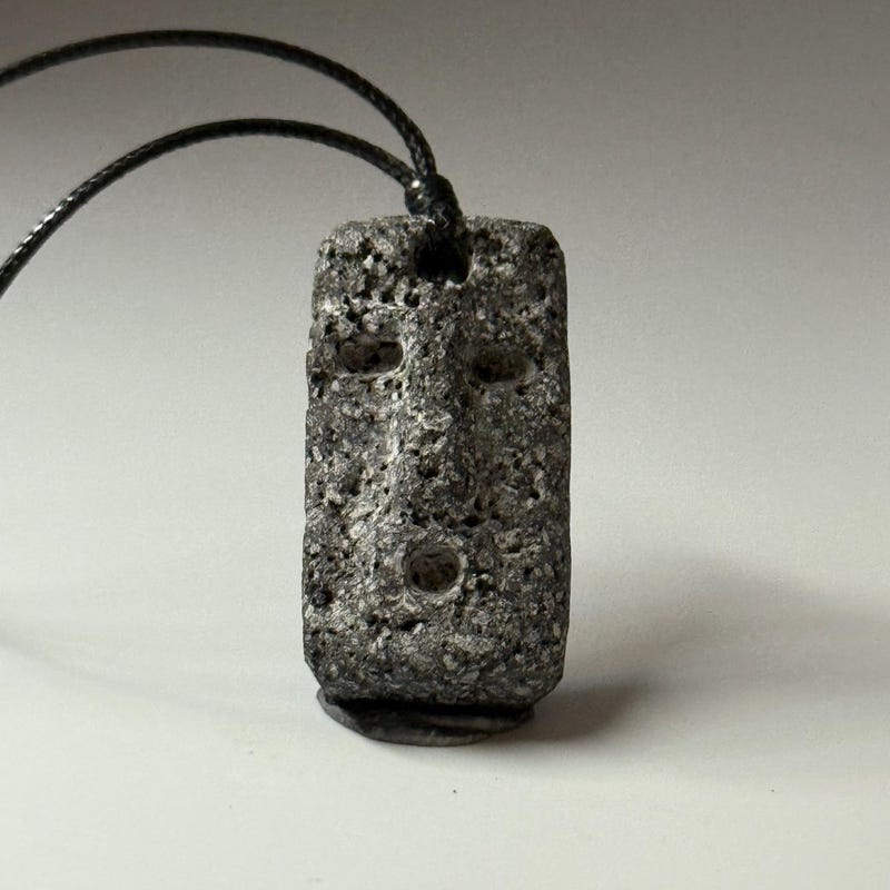 Primitive Face Pendant - Etsy UK