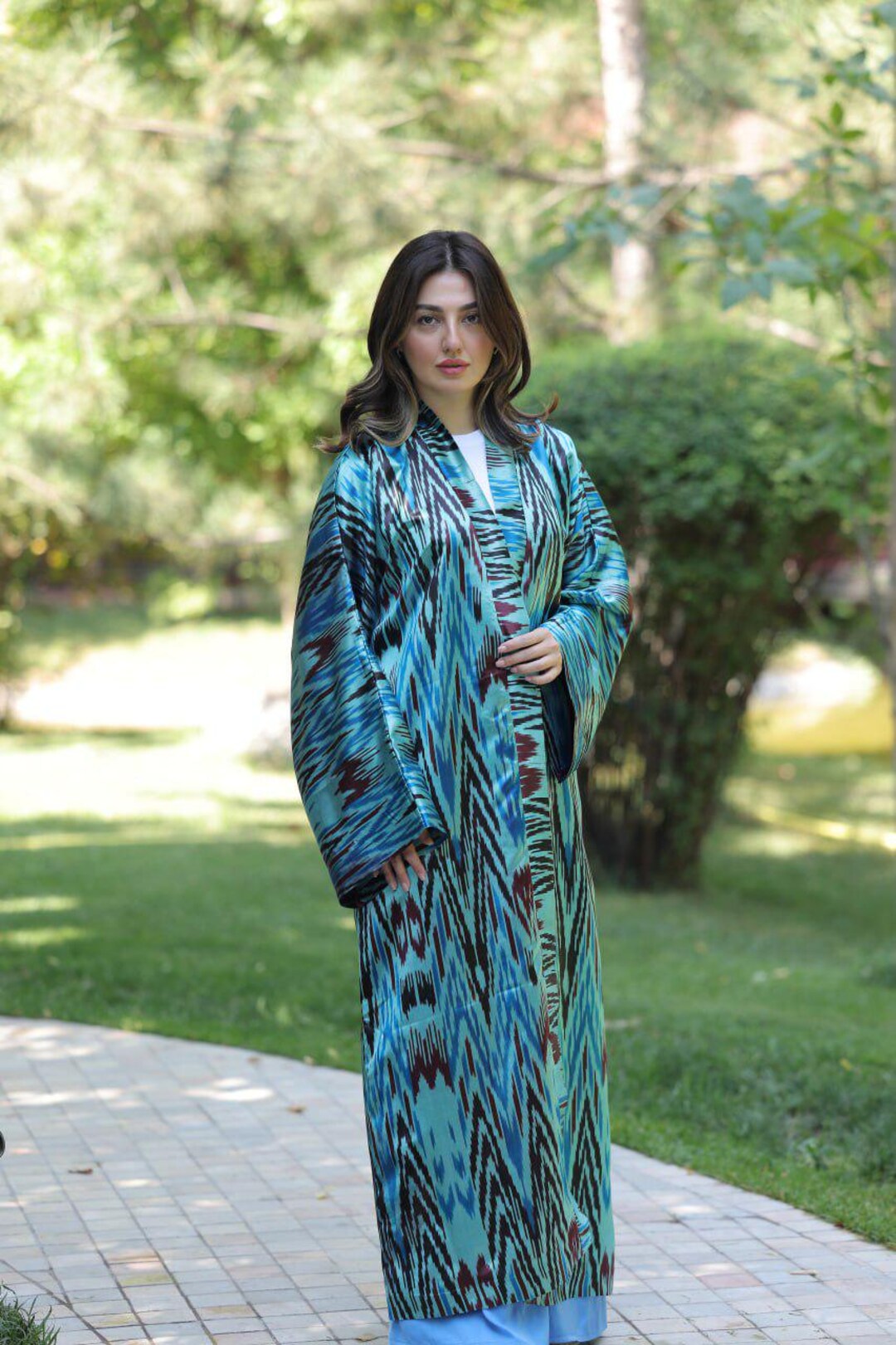 Uzbek Traditional Silk Ikat Chapan, Robe, Kimono, Kaftan - Etsy