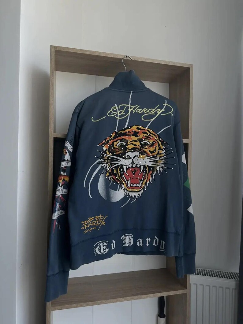 Vintage Ed Hardy Christian Audigier Faded Hoodie - Etsy