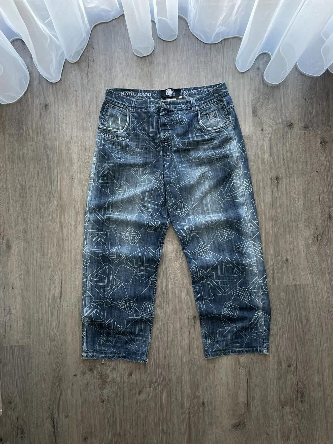 VTG Karl Kani Monogram Denim Jeans Pants - Etsy