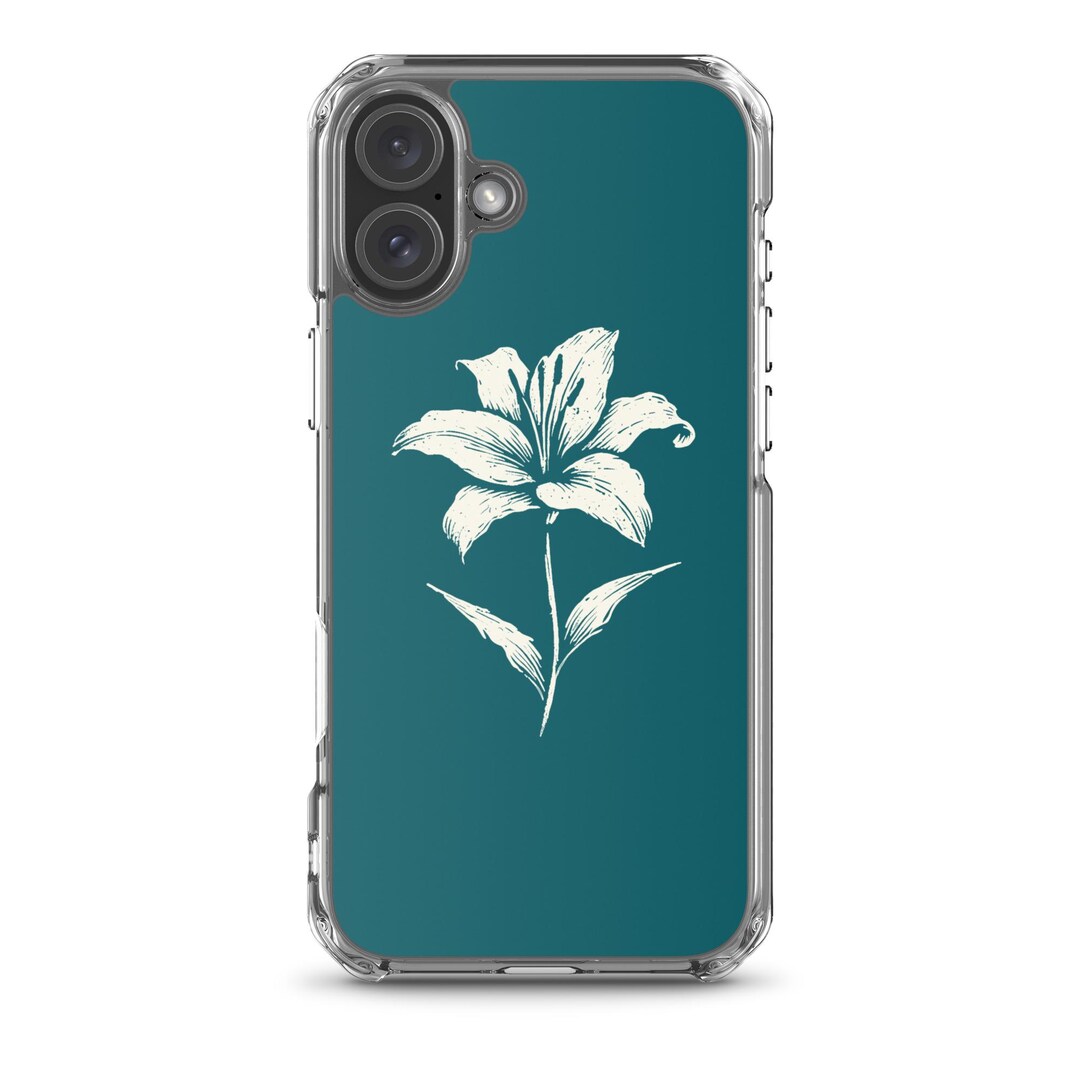 Elegant White Lily Phone Case - Minimalist Floral Design - Etsy