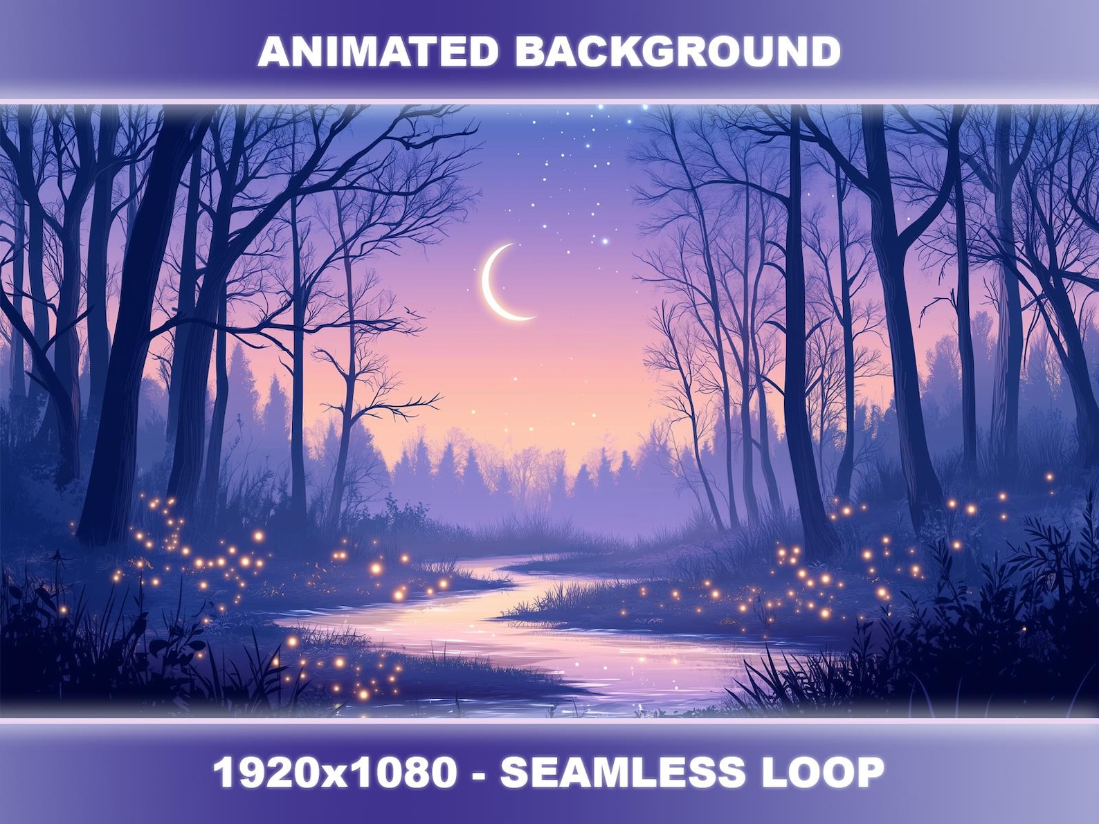 Animated Background for Twitch | Magical Majestic Forest | Lofi ...