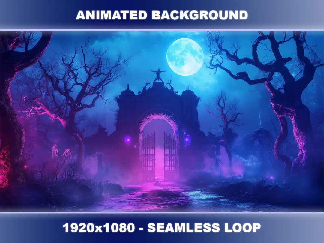 Animated Background for Twitch | Haunted Magical Forest | Halloween ...