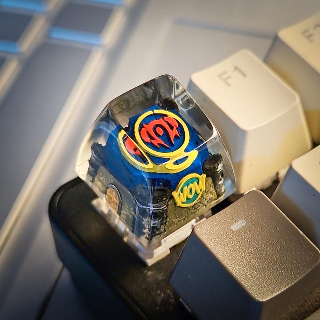 Wow Handmade Artisan Kecap, Custom Keycap, Character Keycap, Birthday ...