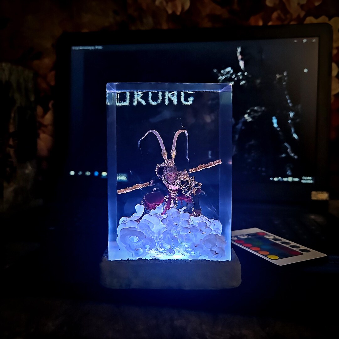 Wukong Resin Lamp, Video Game Handmade Epoxy Lamp, Birthday Gifft ...