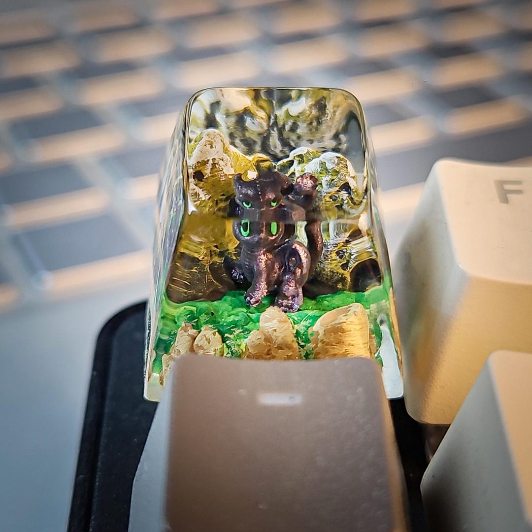 Toothless Artisan Kecap,dragon Keycap, Night Fury Custom Keycap, Character Keycap, Birthday Gift ...